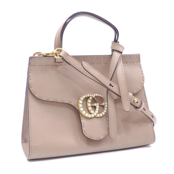 Gucci | Bags | Gucci Handbag Gg Marmont Bag Womens Greige Leather ...